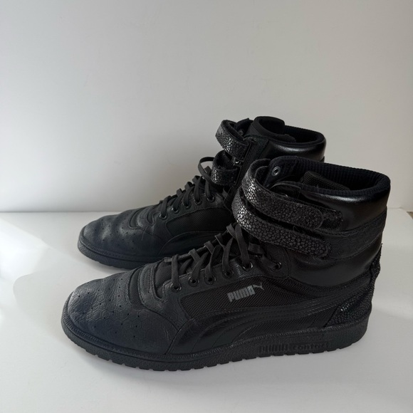 Puma | Shoes | Puma Mens Allblack Hightop Sneakers 5 | Poshmark